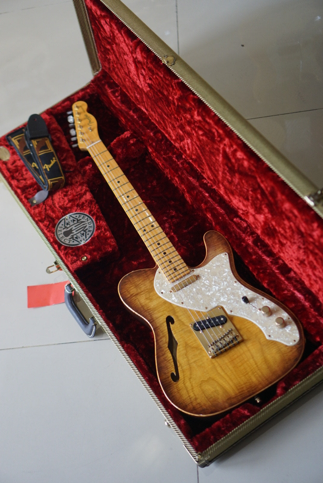 Fender Telecaster American Select Thinline Gold Hardware – smosyumusic-com