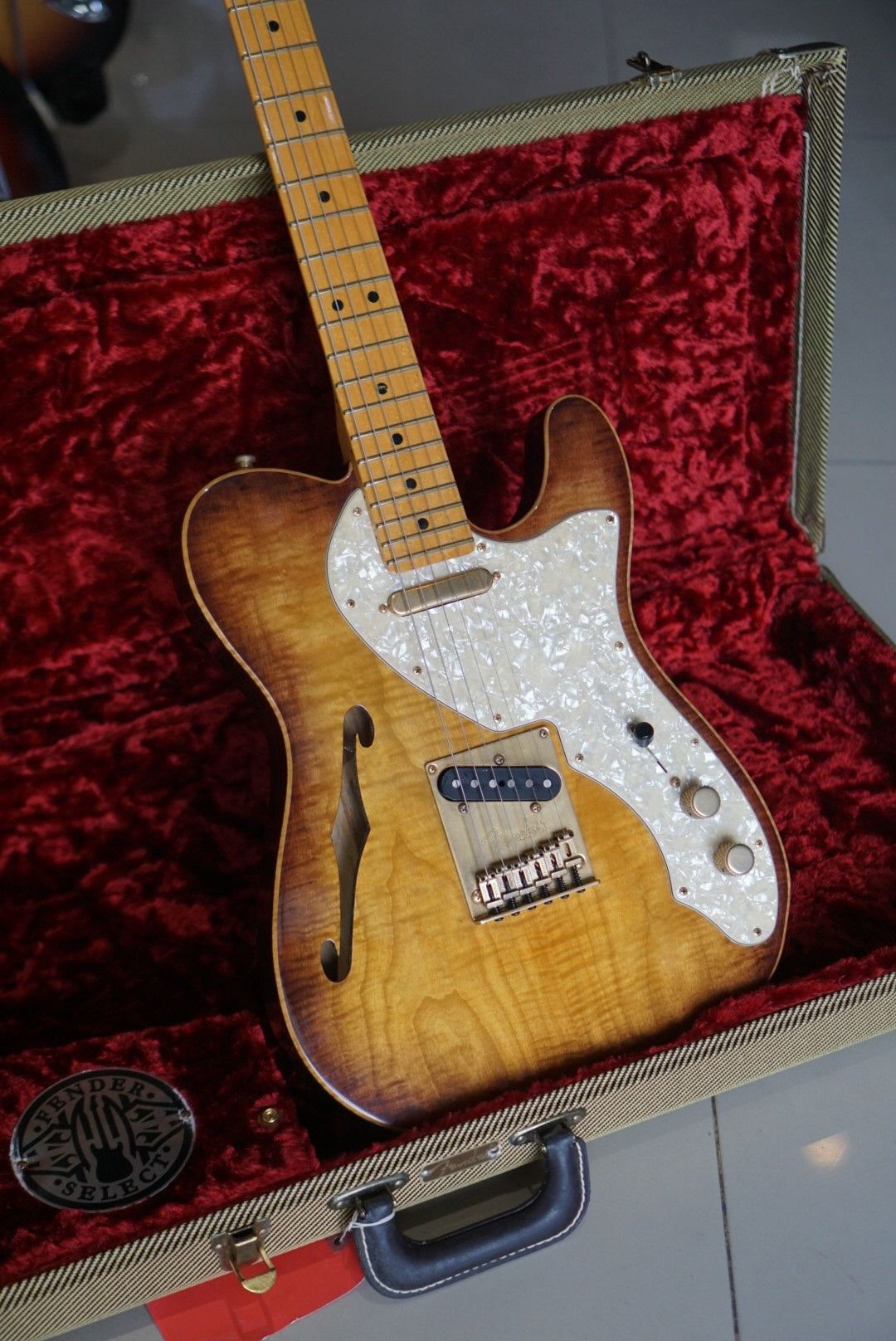 Fender Telecaster American Select Thinline Gold Hardware – smosyumusic-com