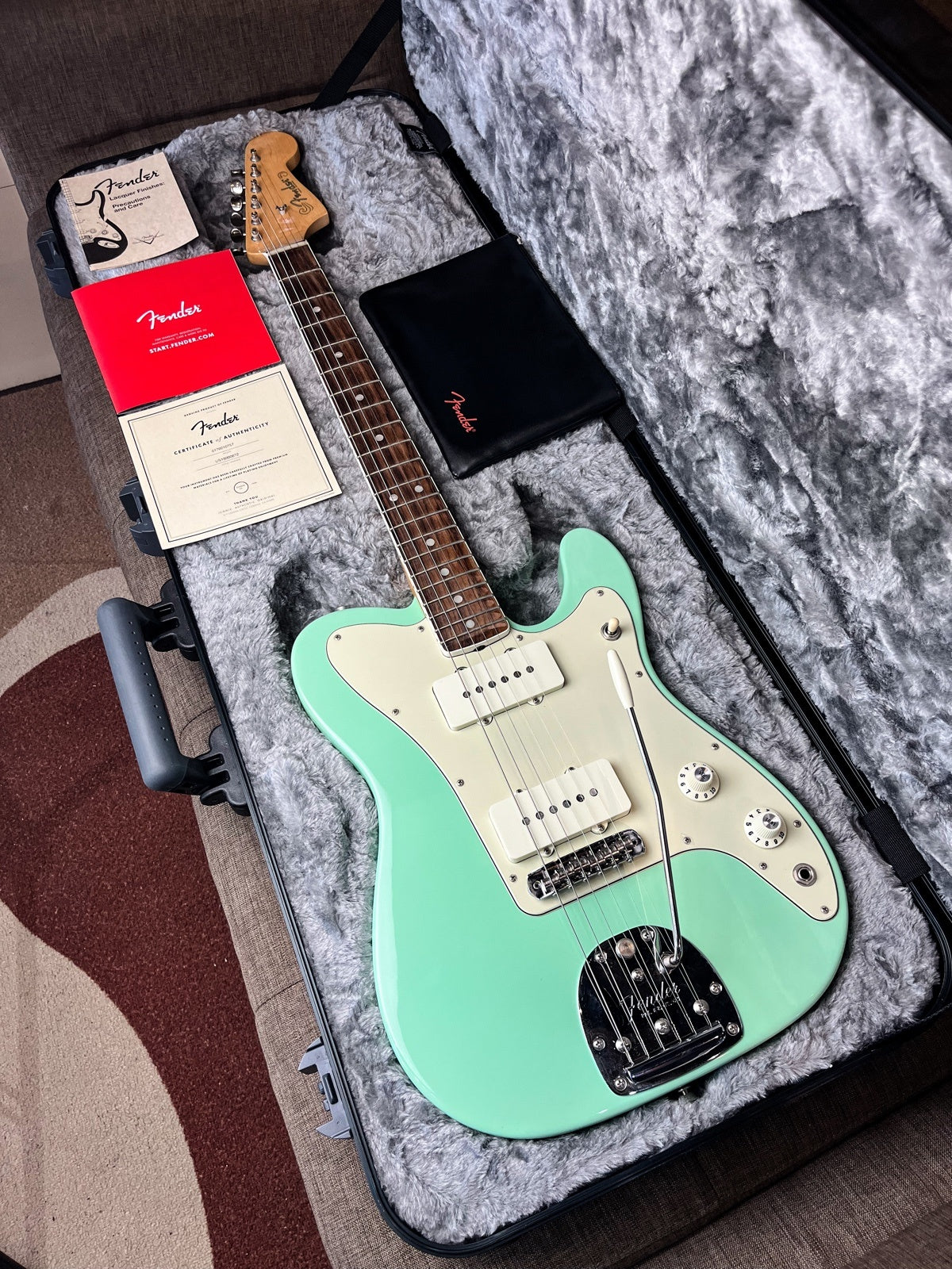 FENDER LTD ED PARALLEL UNIVERSE JAZZ-TELECASTER RW FB SURF GREEN ...