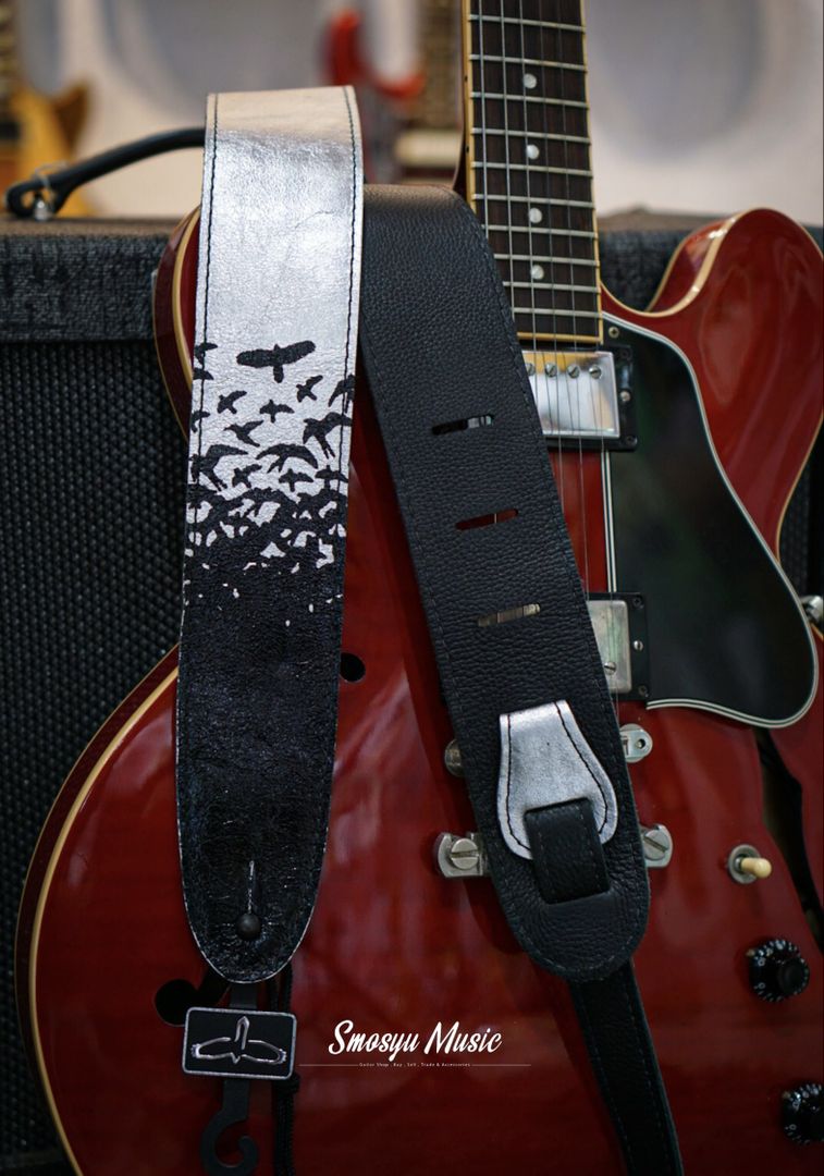 PRS Premium Leather Silver Shimmer Strap AC-123115 – smosyumusic-com
